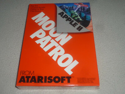 NEW NOS APPLE II IIE IIC IIGS II+ VIDEO GAME NIB MOON PATROL ATARISOFT ...
