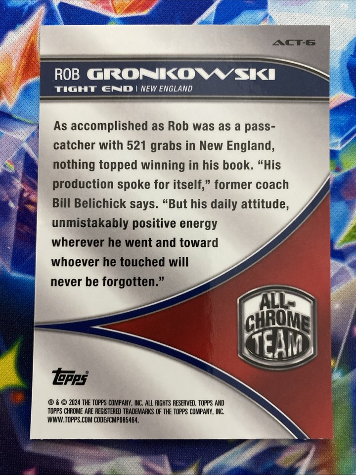 2024 Topps Chrome - All Chrome Team Xfractor #ACT6- Rob Gronkowski | eBay