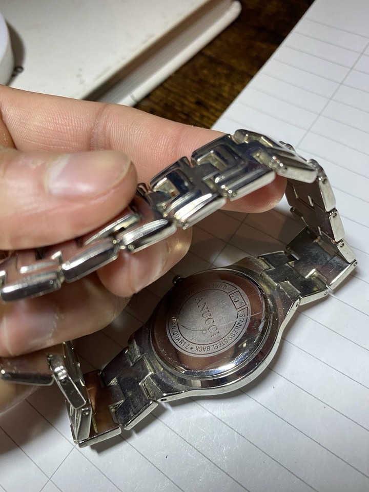 Vintage Anucci Stainless Steel Quartz Watch/ New Battery Fitted | eBay UK