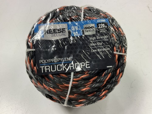 Reese 9423600 Truck Bed Rope, 3/8" Dia., Braided Polypropylene, 220 Lbs ...