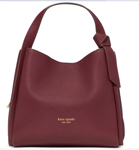 Kate Spade Knott Pebbled Leather Crossbody Tote CORDOVAN | eBay