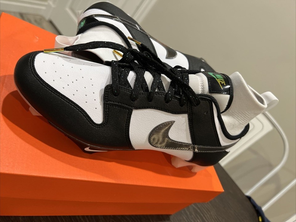 Nike Vapor Edge Dunk Panda Black White Football Cleats Men's RARE NEW ...