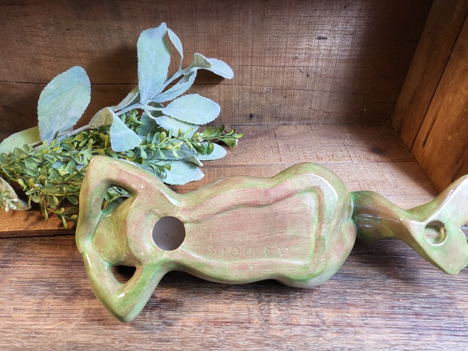 Vintage Arnel 1970's Style Ceramic Frog Reclining Lying Figure Statue ...
