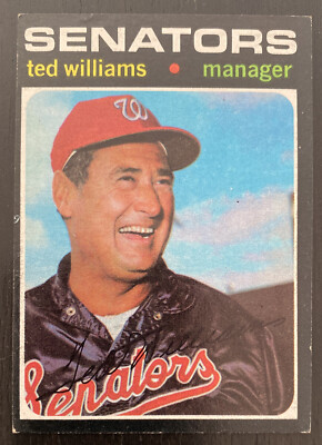1971 TOPPS WASHINGTON SENATORS TED WILLIAMS #380 VG HALL OF FAME | eBay
