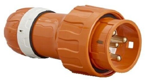 Clipsal INDUSTRIAL STRAIGHT PLUG 500V 5-Round Pins, Resistant Orange ...