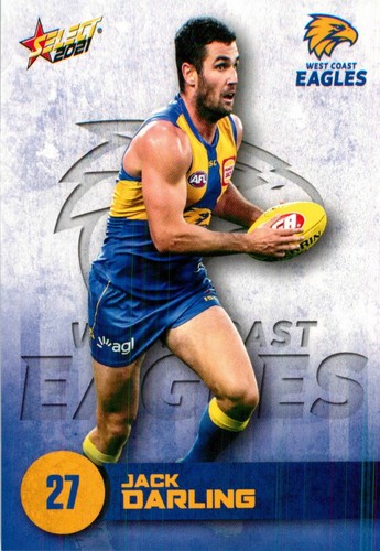 2021 WEST COAST EAGLES AFL Card JACK DARLING Footy Stars | eBay Australia
