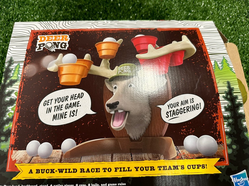 Deer Pong Game With Talking Head, New Open Box, Fun Activity For All ...