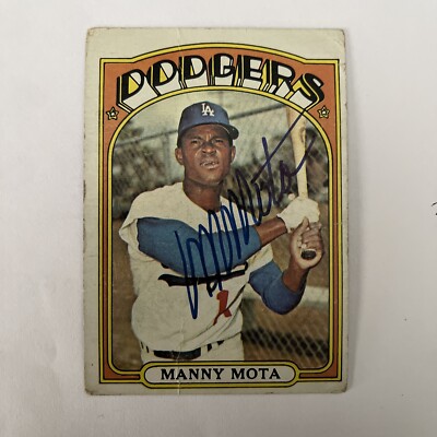 MANNY MOTA 1972 TOPPS AUTOGRAPHED SIGNED AUTO BASEBALL CARD | eBay