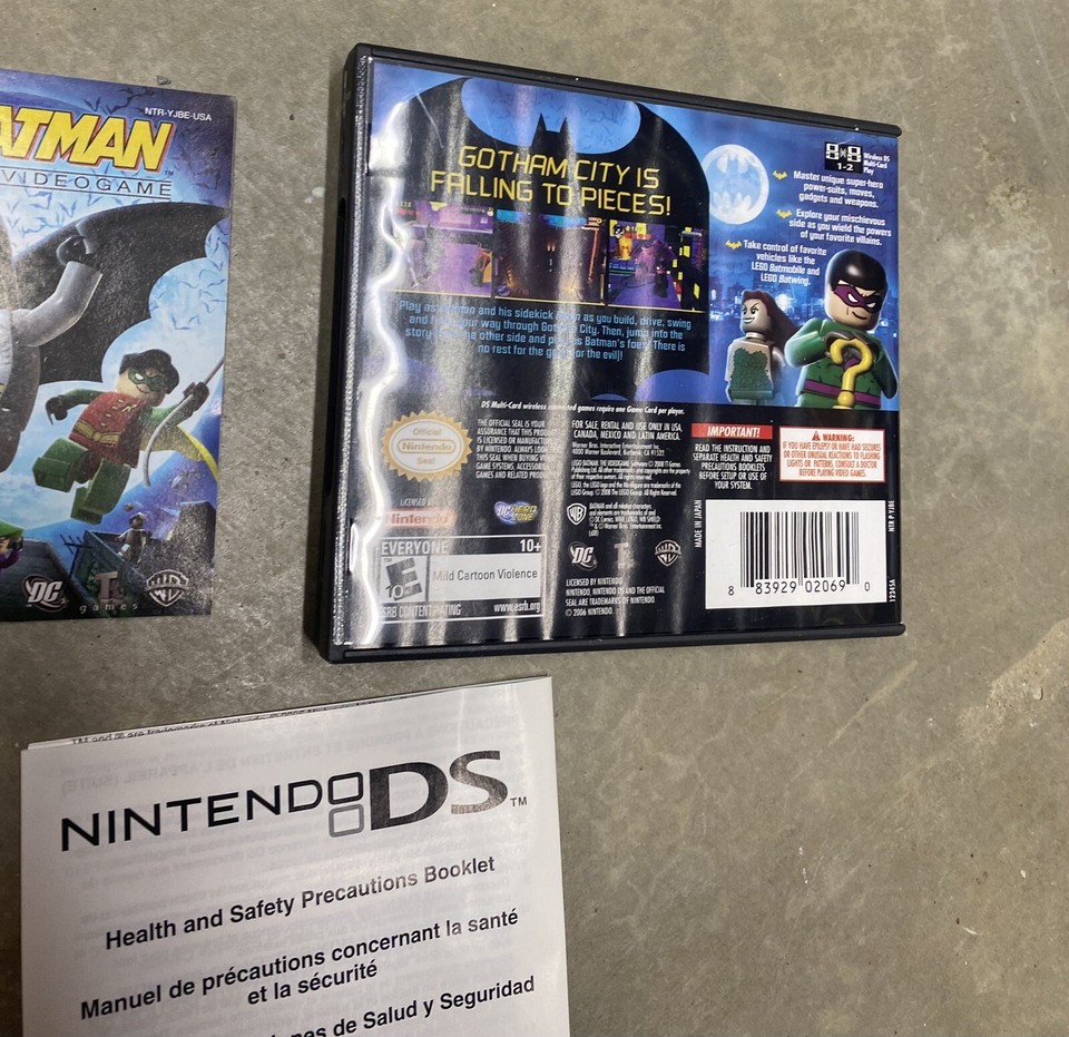 LEGO Batman: The Videogame (Nintendo DS) Case, Manual, & Insert ONLY ...