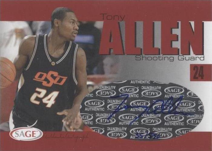2004-05 Sage Autographed Basketball - Authentic Autographs Tony Allen # ...