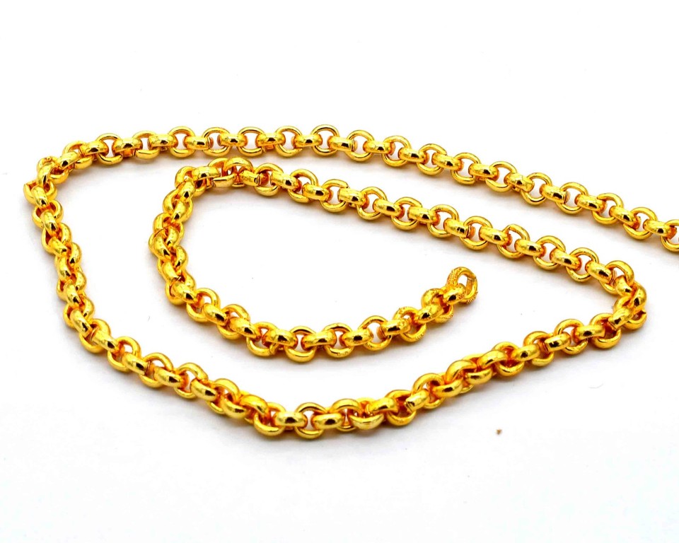 2 Foot 3X5mm Soldered Chain Gold Plated Jewelry Making chain | eBay UK