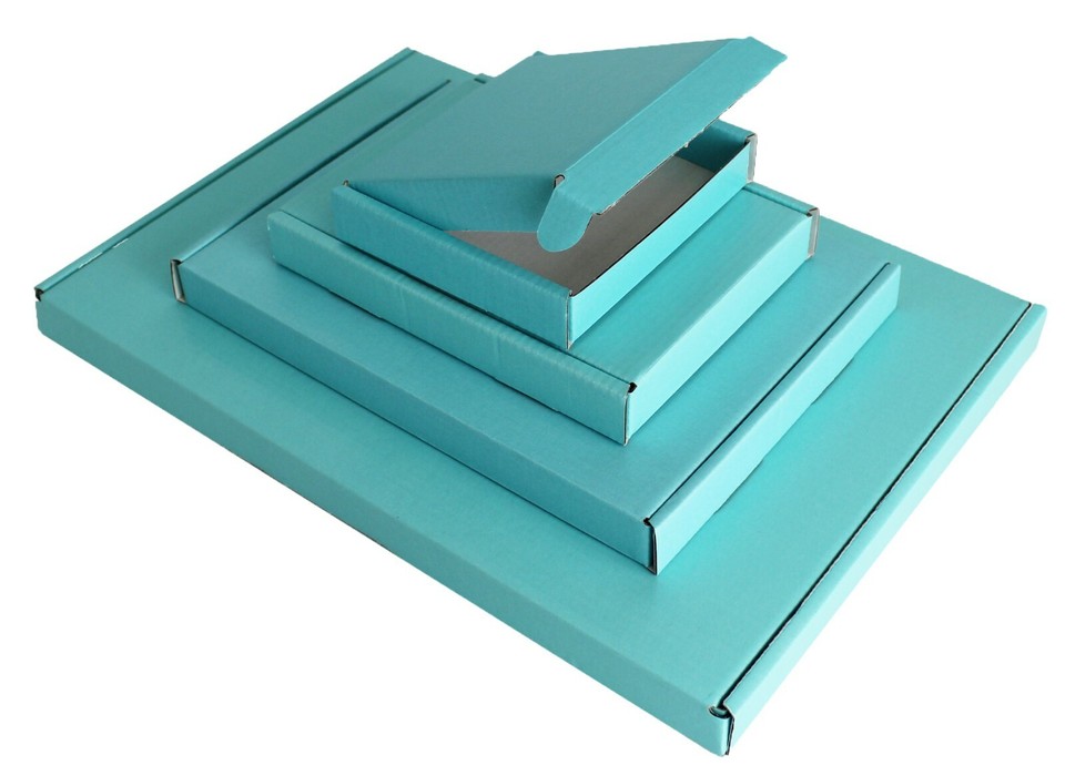 SATIN LIGHT BLUE MINI A6 A5 A4 PIP BOXES LARGE LETTER SHIPPING BABY ...