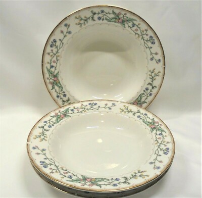 Excel Fine China Wellesley Rimmed Soup Bowls x3 Designed by Katherine ...
