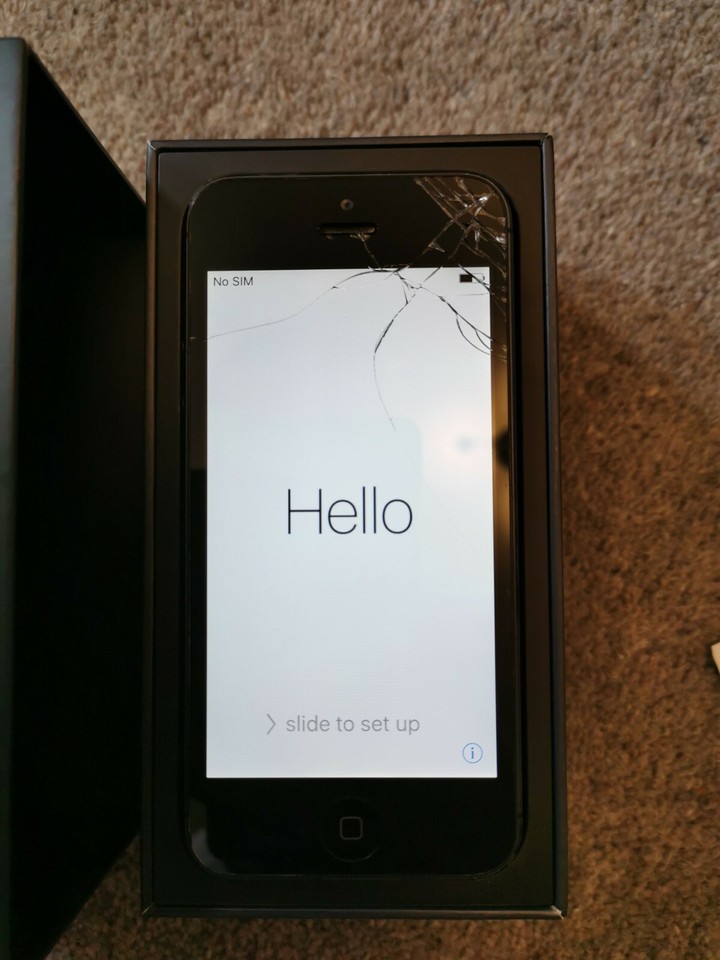 Apple iPhone 5 - 16GB - Black & Slate O2 A1429 mobile smart phone ...