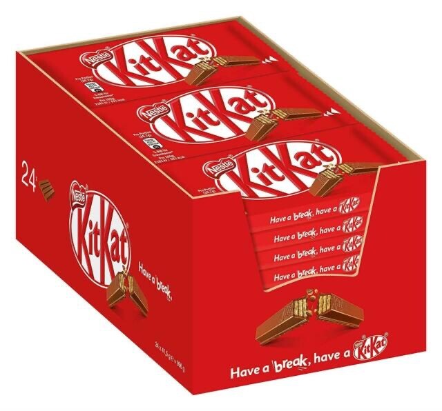 Nestlé Kit Kat Four Finger Milk Chocolate Bar, 41.5g - 48 Pack for sale ...
