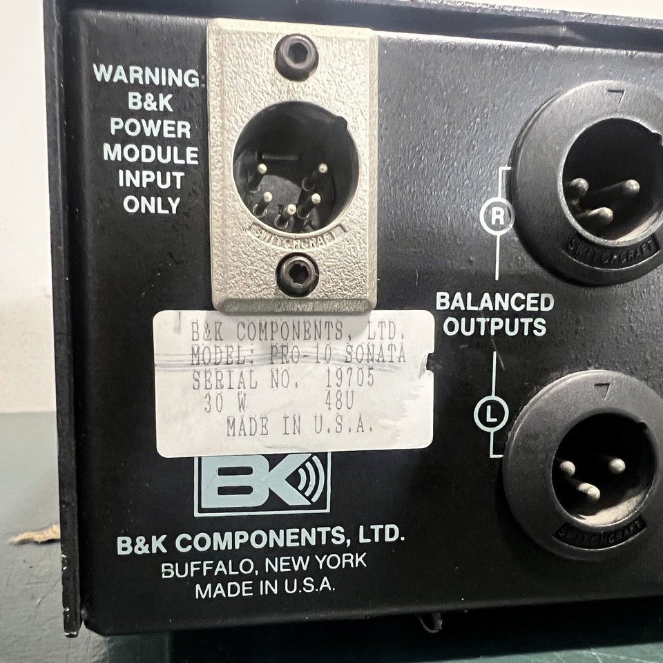 B&K Pro-10MC Sonata Series PreAmp | eBay