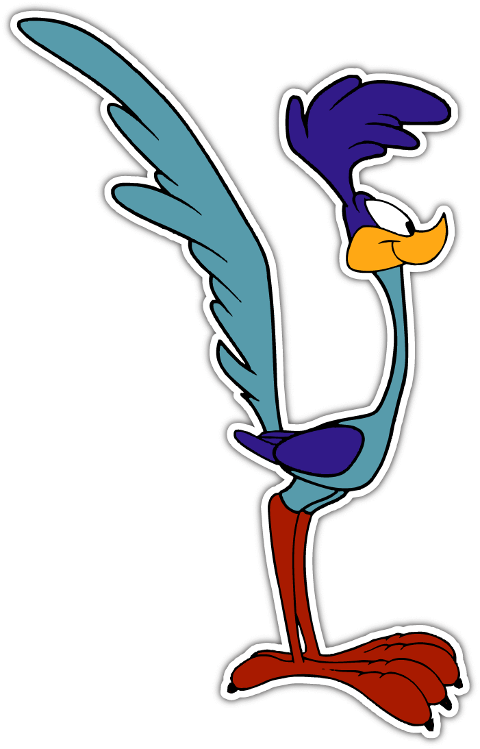 Road Runner Wile E. Coyote Car Bumper Window Vinyl Sticker Decal 3.6"X5 ...