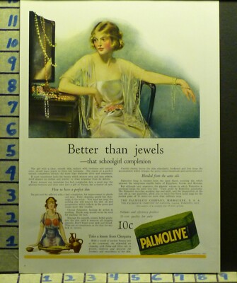 1922 PALMOLIVE SOAP BATH SEXY MILWAUKEE WOMAN FLAPPER ART VINTAGE AD ...