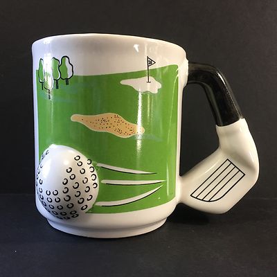 Golfer Golf Lover Course Retro Mug Coffee Cup Putter Club Greens ...