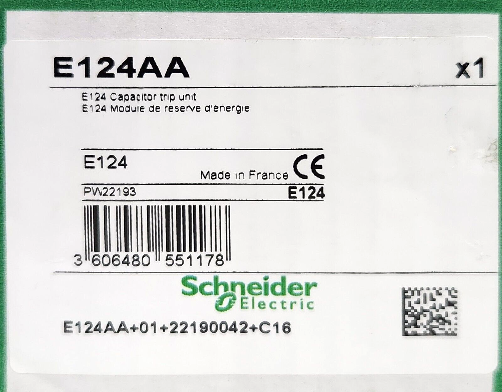 SCHNEIDER ELECTRIC E124AA MICOM Type E124 Capacitor TRIP Unit Module | eBay