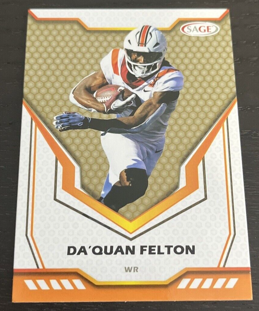2024 Sage - Da'Quan Felton - Gold - #79 - Virginia Tech Hokies | eBay