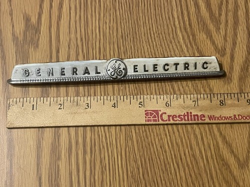 Vintage GE General Electric Appliance Badge Emblem Plate - Refrigerator ...