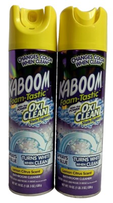 2 Pack Kaboom Foam-Tastic with OxiClean Lemon Scent Bathroom Cleaner 19 ...