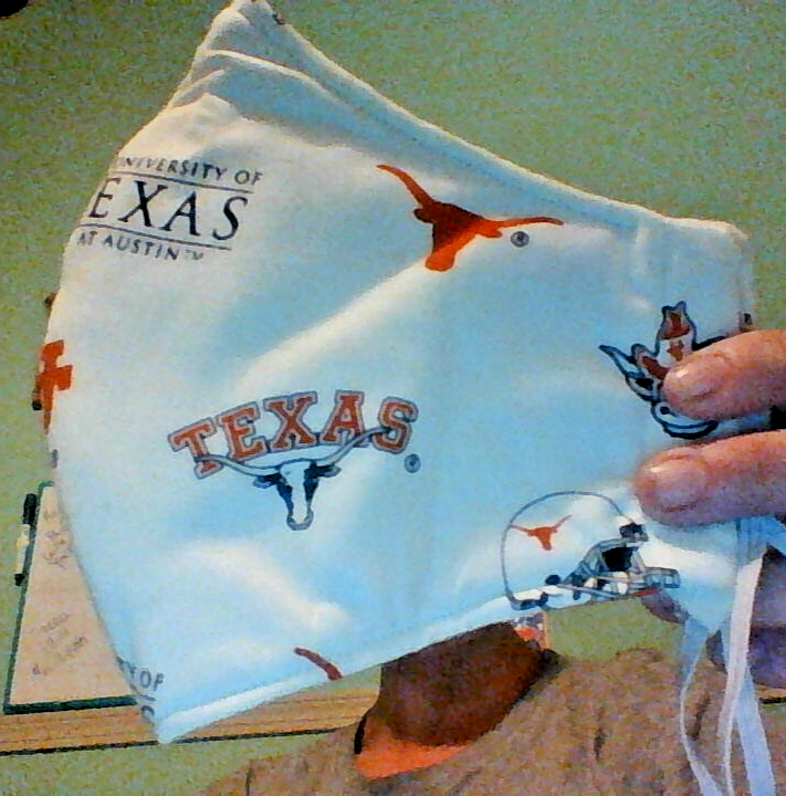 Unisex Reusable Handmade Texas Longhorns Face Mask-100% Cotton, Size M ...
