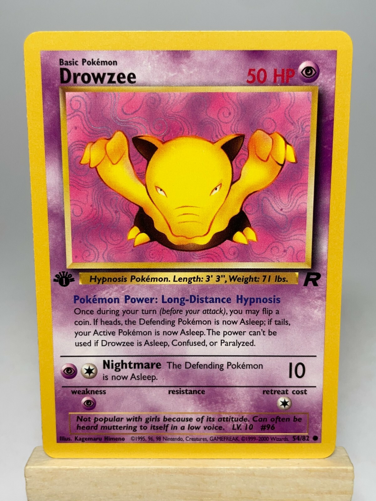 Pokemon Team Rocket Drowzee 54/82 1st Edition NM-MT Never Played | eBay