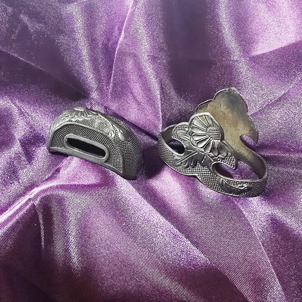 Samurai Sword Fuchi Kashira Kurikata Set Antique Katana Fittings ...
