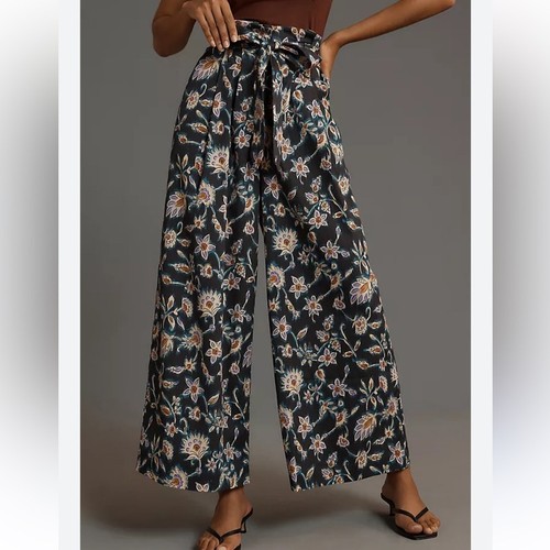 Anthropologie Corey Lynn Calter wide leg floral pants | eBay