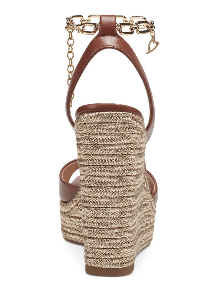 THALIA SODI Womens Brown Clasp Chain 1-1/2" Platform Caden Wedge Shoes ...
