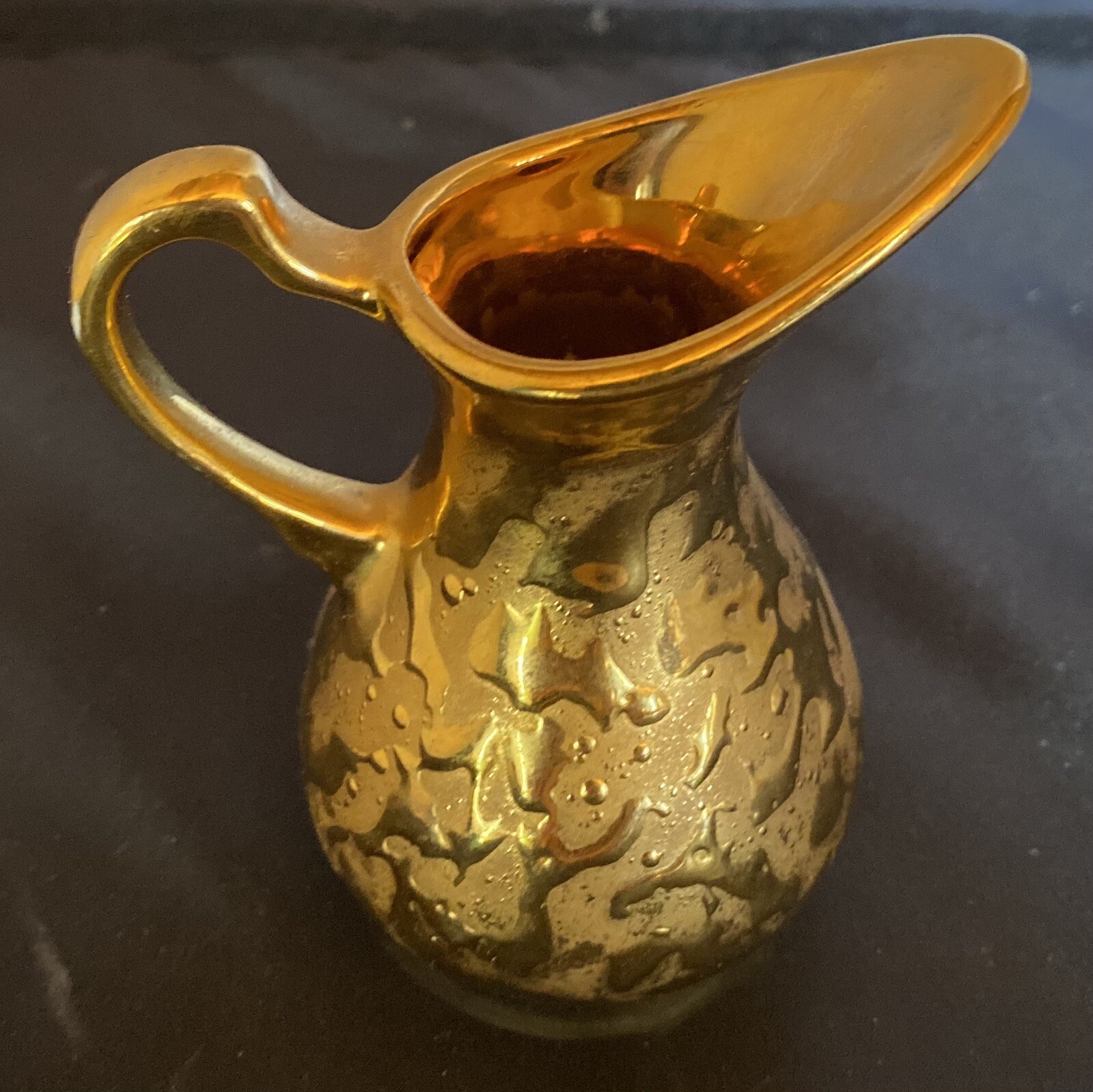 Vintage Hand Decorated 22k Gold Mini Pitcher | eBay