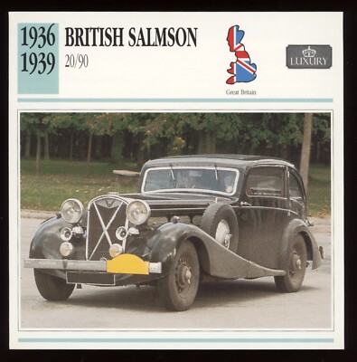 1936 - 1939 British Salmson 20 / 90 Classic Cars Card | eBay