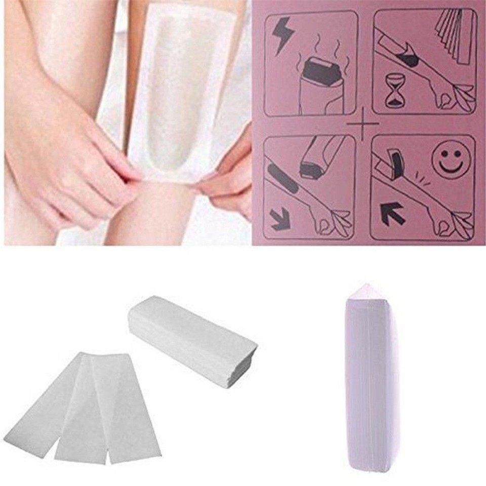 100pcs Depilatory Wax Strips Non-woven Hair Removal Paper Epilator ...