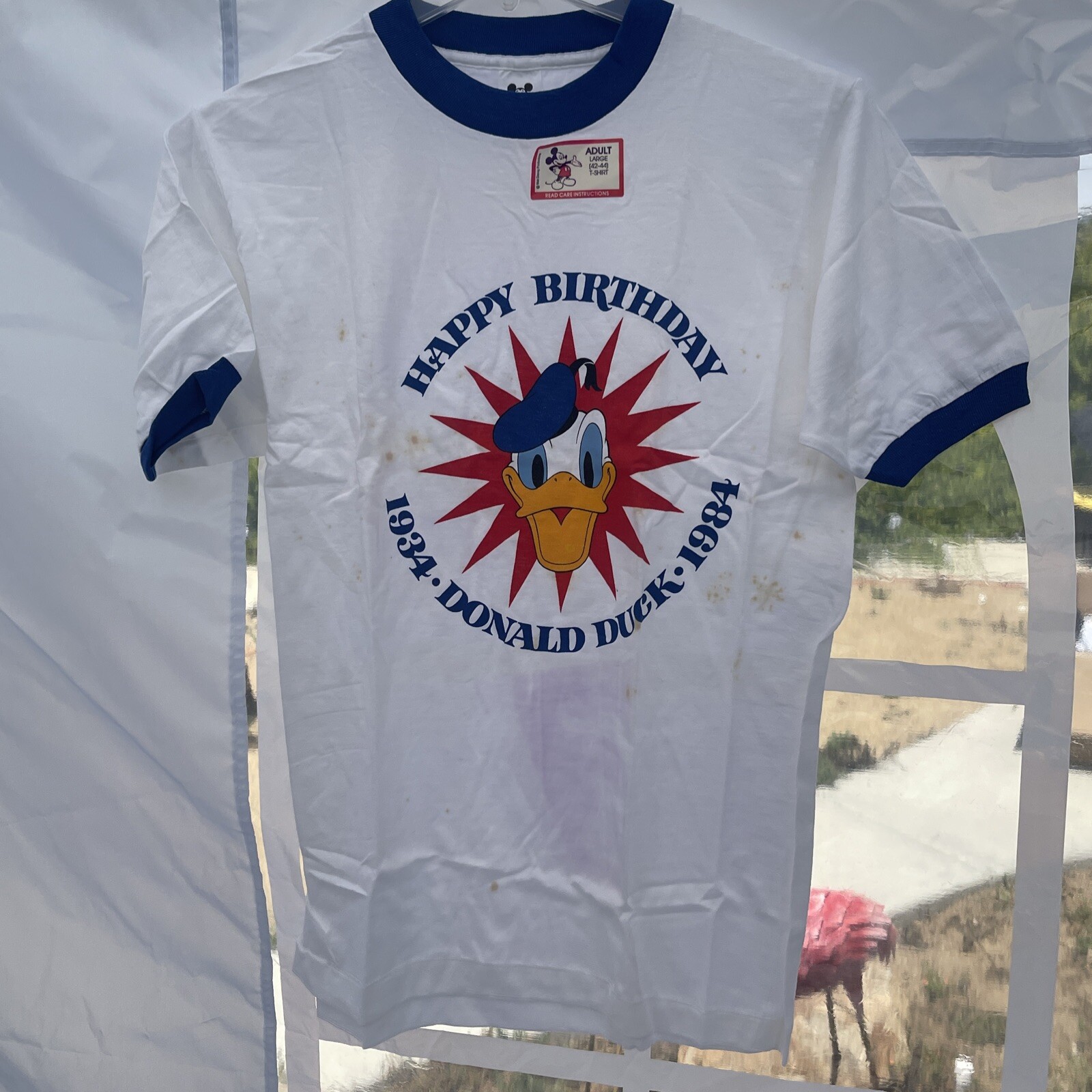 Vintage Happy Birthday 1934• Donald Duck • 1984 T-Shi… - Gem