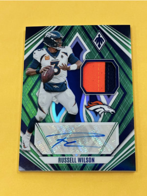 2023 Panini Phoenix Russell Wilson Jersey Patch Auto Green 25/25 | eBay