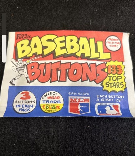 1984 Fun Foods Baseball Buttons Factory Sealed Pack | eBay