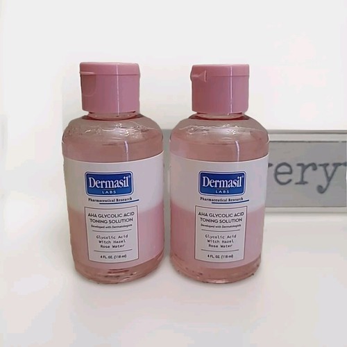 (2) Dermasil Glycolic Acid and Toning Solution with Witch Hazel and ...
