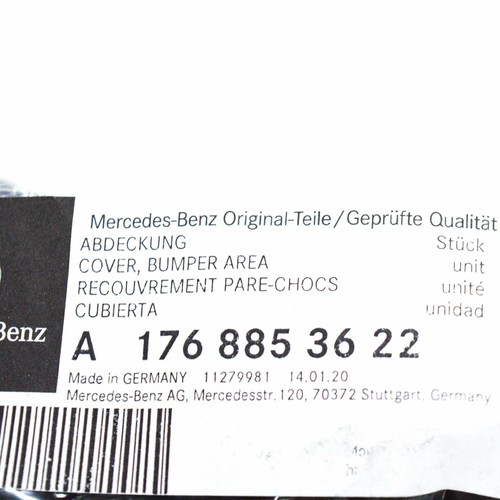 NEW MERCEDES-BENZ A W176 FRONT BUMPER RIGHT GRILLE COVER A1768853622 ...