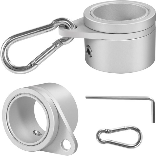 Flagpole rings aluminum alloy 360° rotating anti-wrap flag mounting ...