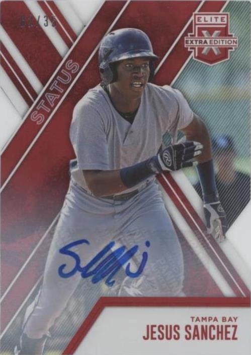 2017 Panini Elite Extra Edition - Jesus Sanchez #122 Status Red Die-Cut ...