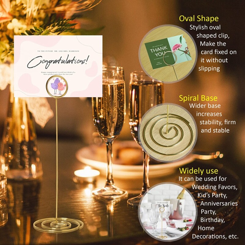 Table Number Holders 10Pcs - 8.75 Inch Place Card Holder Tall Table ...