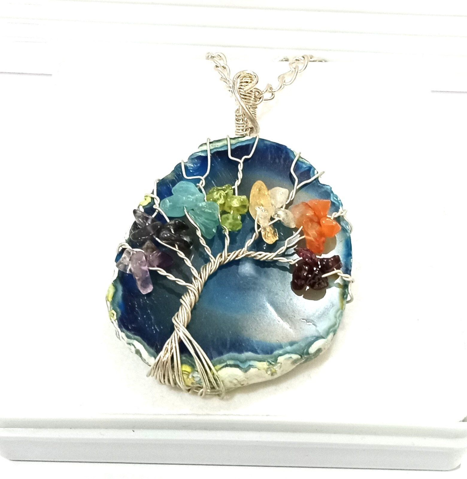 Tree Of Life Multi Gemstone Wire Wrapped Pendant Gift For Her | eBay