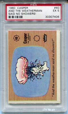1960 Casper The Ghost #40 And The Weatherman Said... Trading Card PSA 5 ...