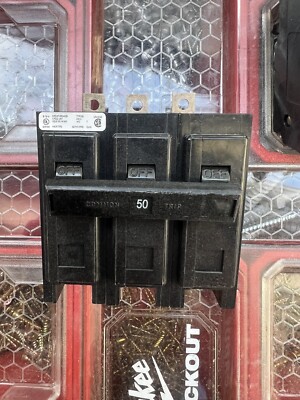 EATON CUTLER HAMMER BAB3050H 3 Pole 50 AMP Type BA Circuit Breaker 240 ...