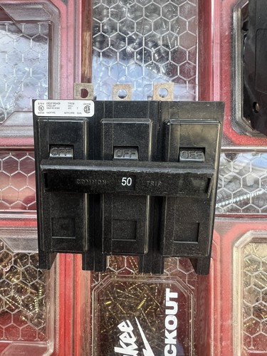 EATON CUTLER HAMMER BAB3050H 3 Pole 50 AMP Type BA Circuit Breaker 240 ...