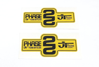2 JT Racing Phase 2 Repro sticker AHRMA Vintage VMX Motocross CR YZ RM ...
