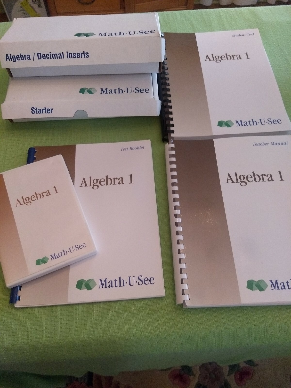 Math U See Algebra 1 Starter, decimal inserts Test DVD Student Booklet ...