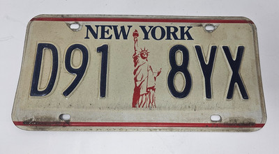Vintage New York State Statue Of Liberty License Plate D91-8YX | eBay